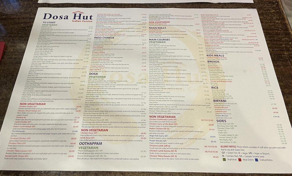 Dosa Hut Review: Best South Indian Restaurant in Wolverhampton?