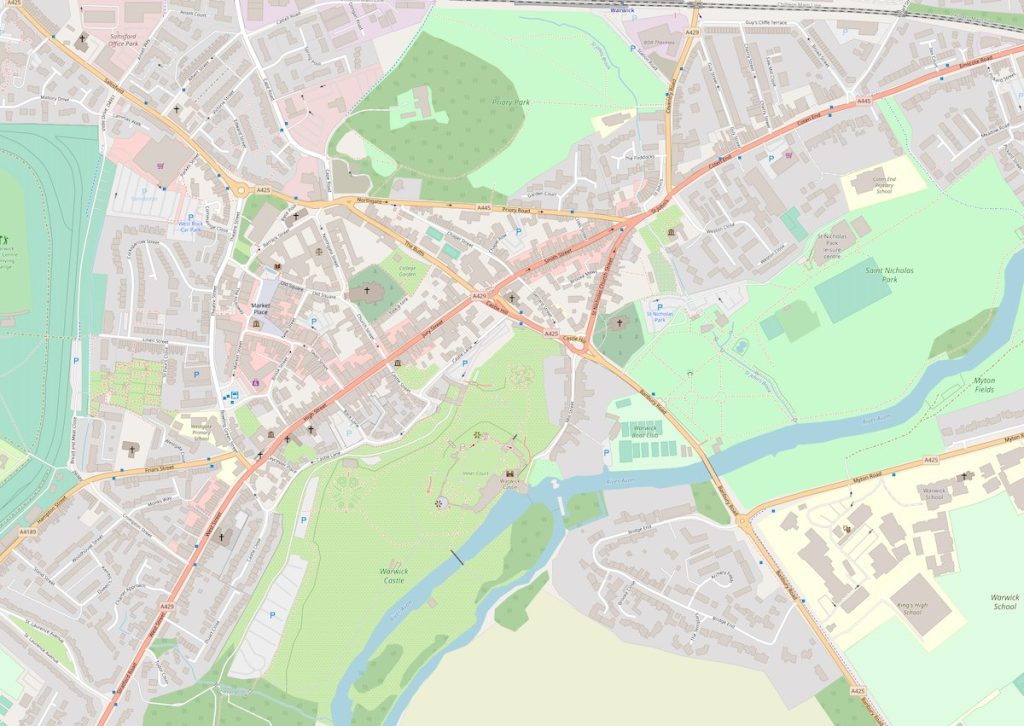 Warwick & Warwickshire Maps: Free PDF Downloads (Tourist, Vintage ...