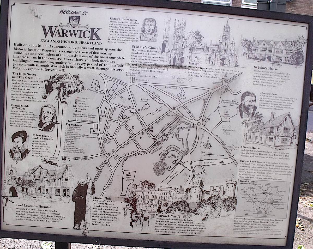 Warwick & Warwickshire Maps: Free PDF Downloads (Tourist, Vintage ...